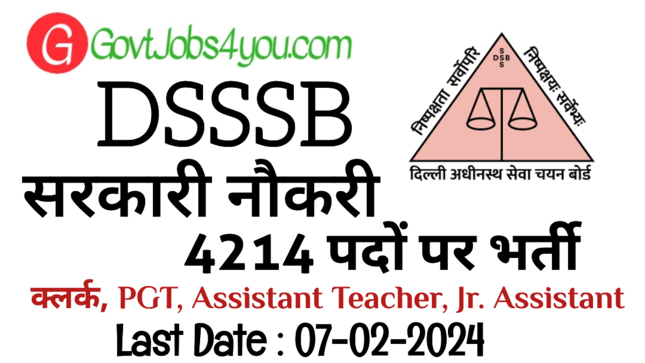 DSSSB Notification 2024 Out